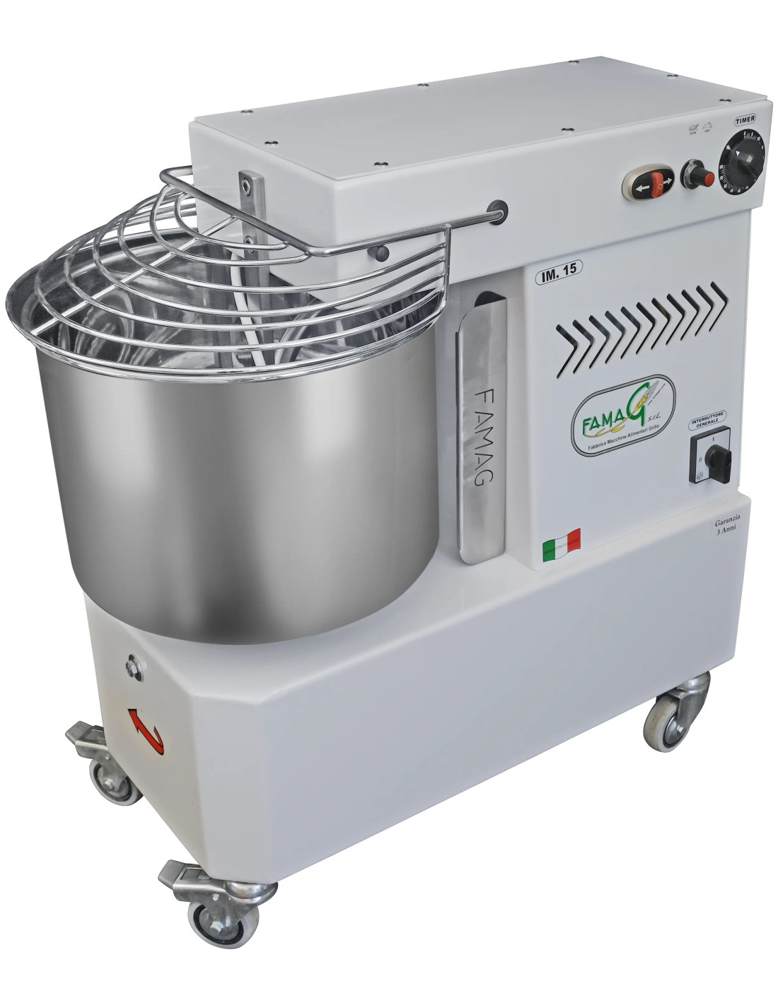 FAMAG IM15 10V HH reverse gear Spiral Mixer Fixed head 15 KG